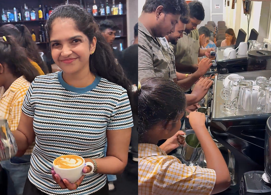 Students doing practicals at CBBS - Colombo Bartender & Barista School